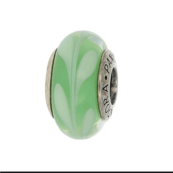 Pandora | Jewelry | Pandora Light Green Swirl Murano Glass Bead 79672 ...